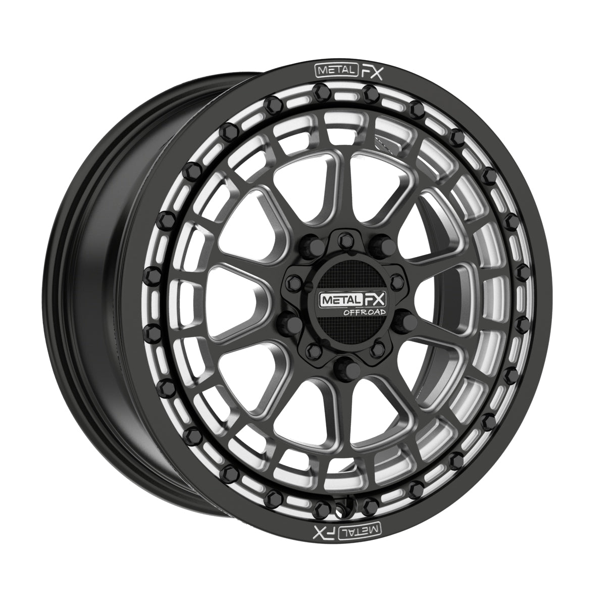 17" Outlaw R Beadlock - Satin Black Contrast Cut | Metal FX Offroad ...