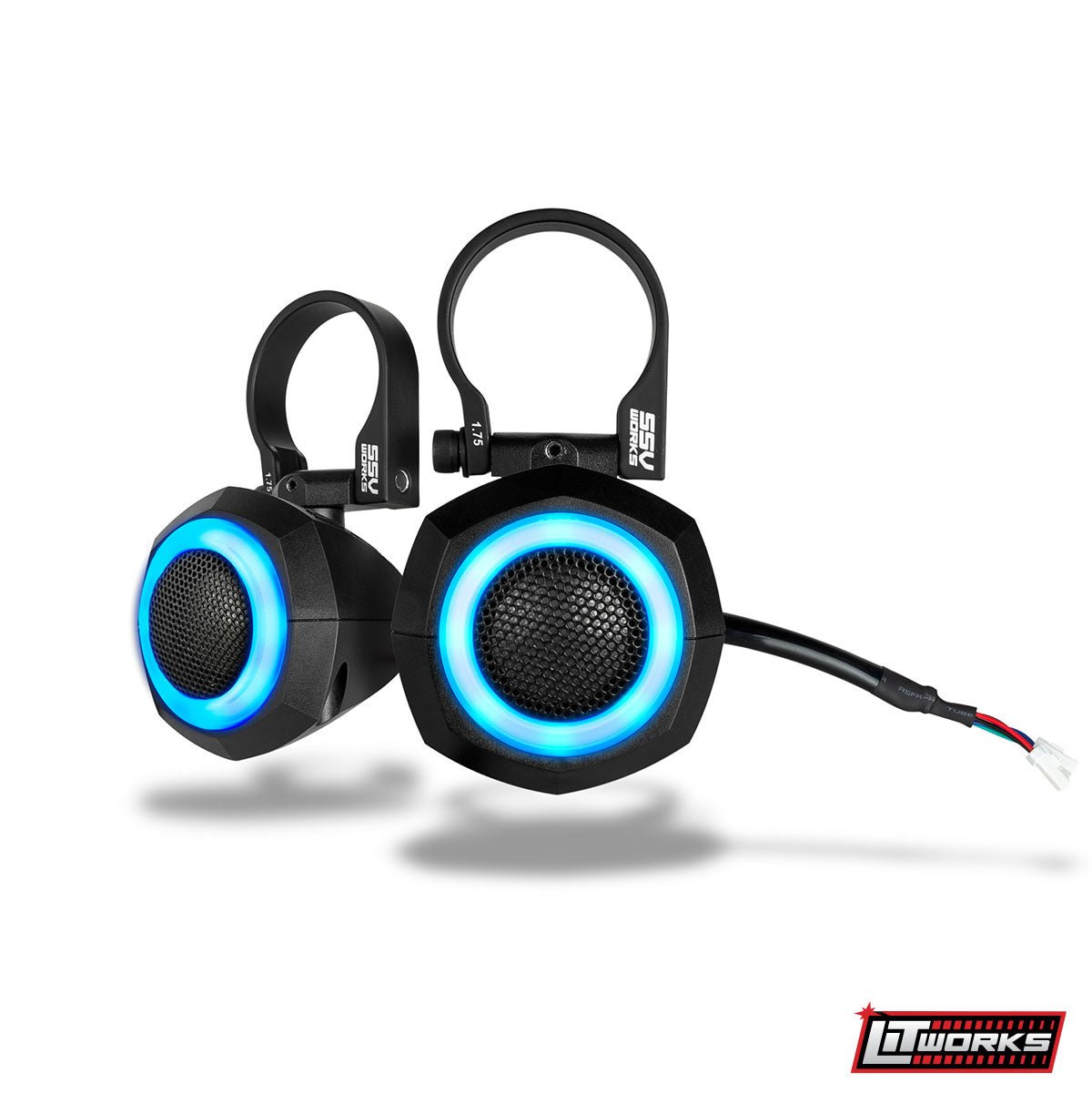 Universal 1" Cage-Pod Tweeters w/RGB Ring for UTV Audio Systems ...