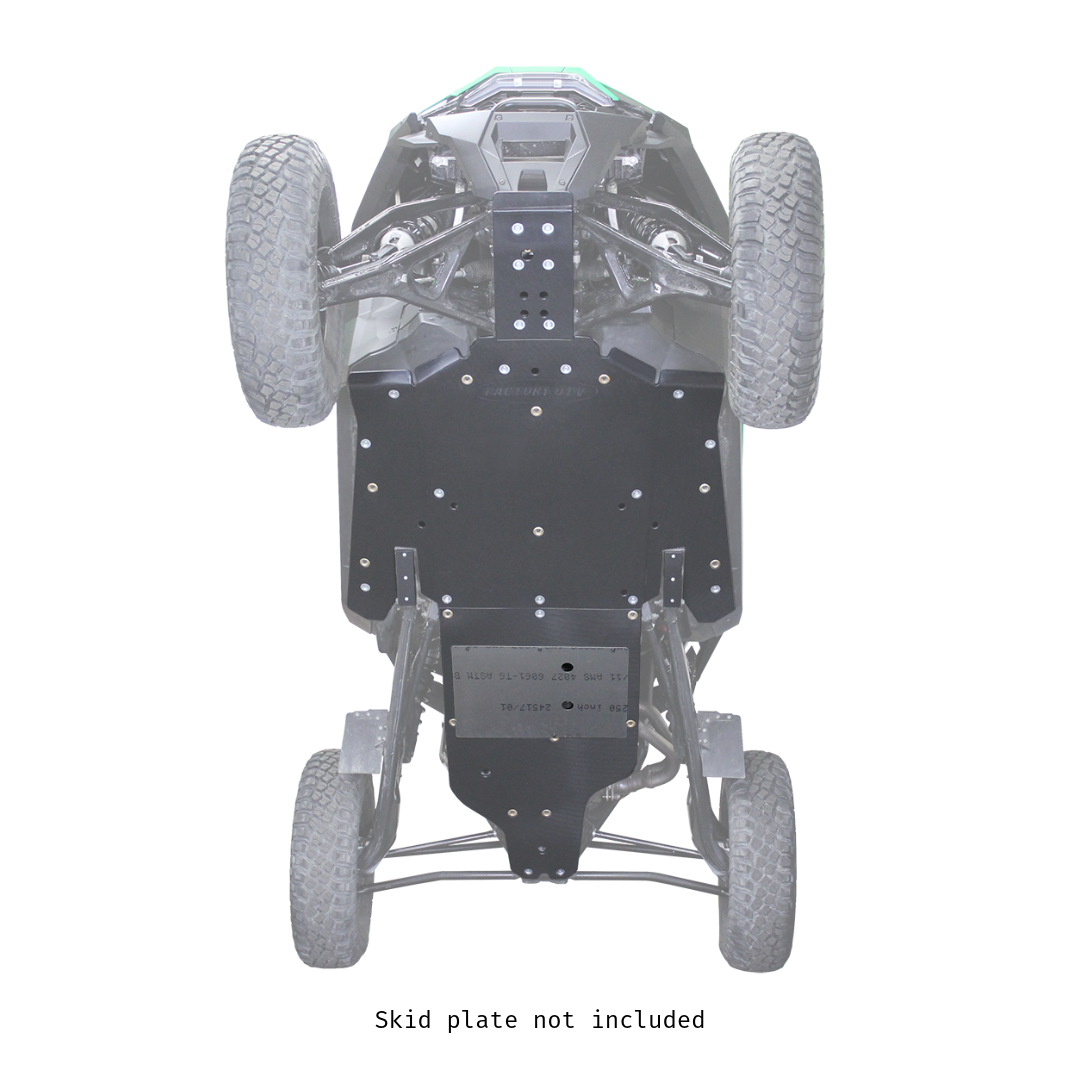 Factory UTV Polaris RZR Pro R X-Brace for UHMW Skid Plate – Rugged Terrain