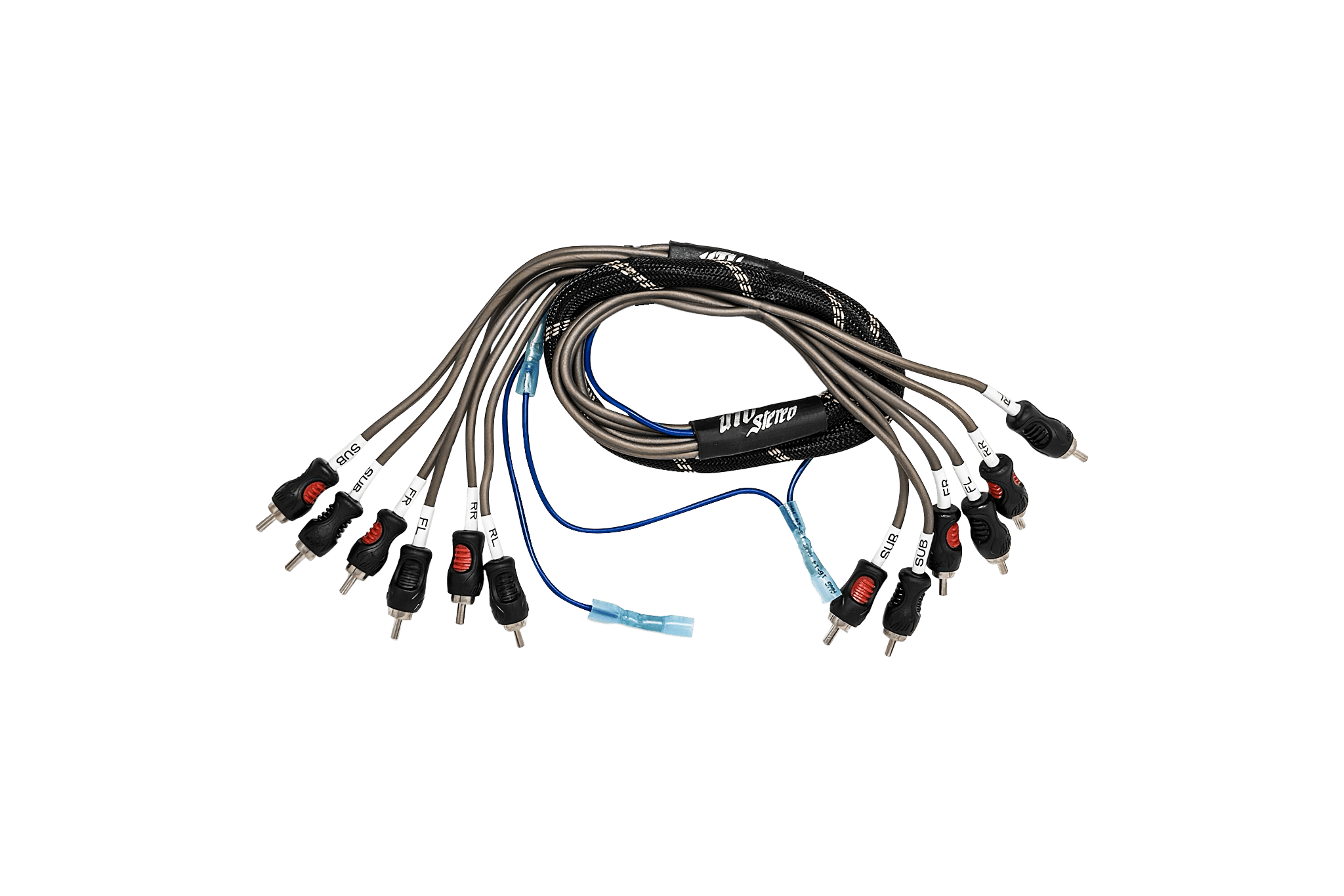 UTV Stereo | 6-Channel RCA Harness - Front, Rear, Subwoofer, + Remote ...