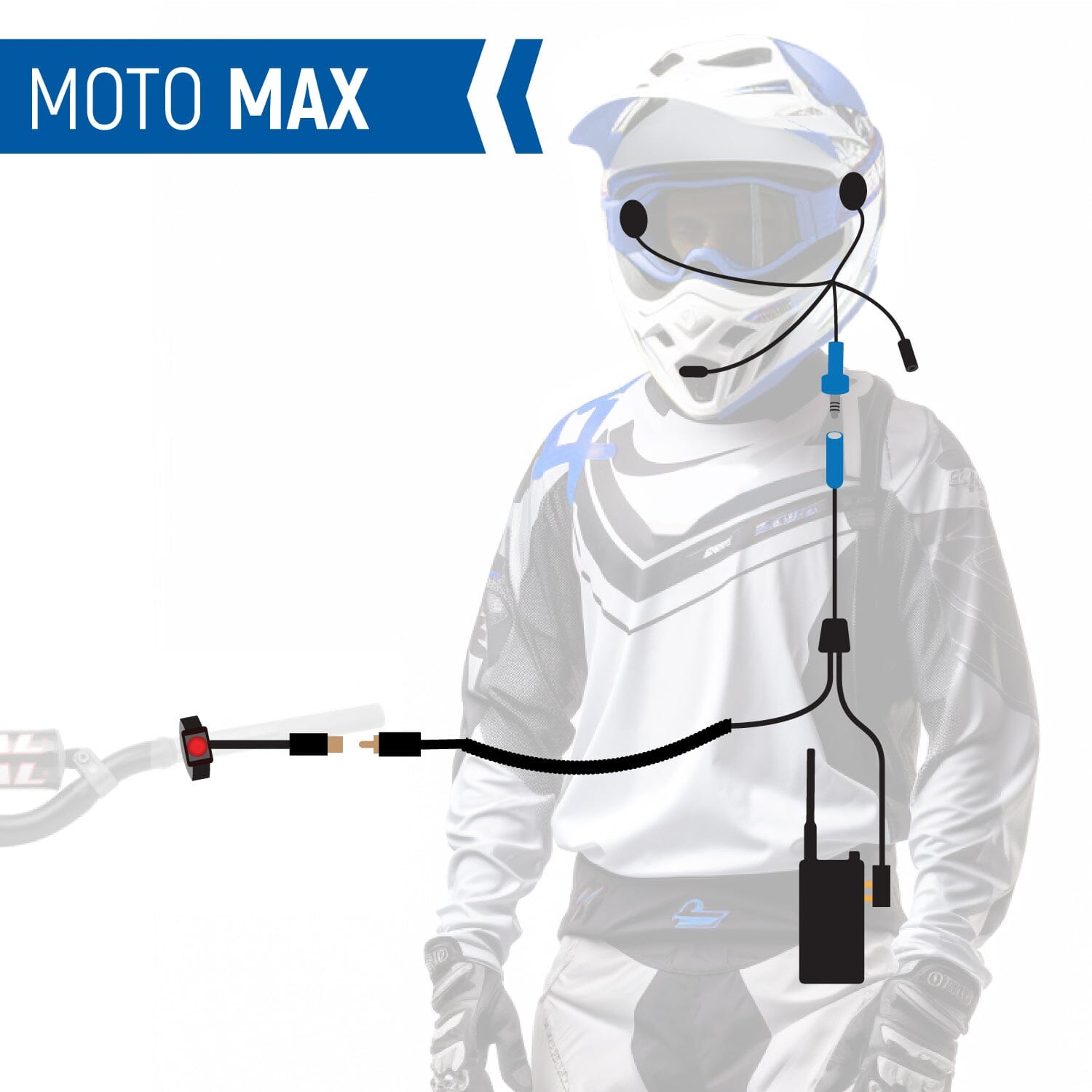 Rugged Radios MOTO MAX Complete Motorcycle Communication Kit with Heav ...