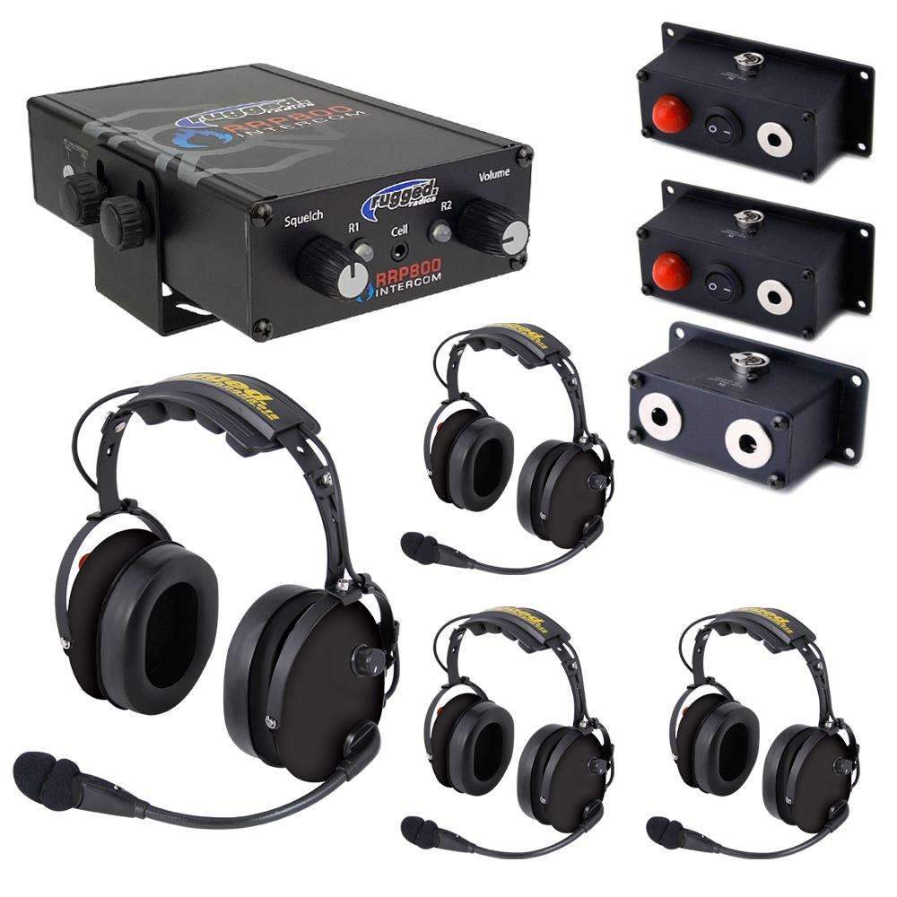 Rugged Radios Fire Safety Industrial Dual Radio Intercom 4 Place Kit w ...