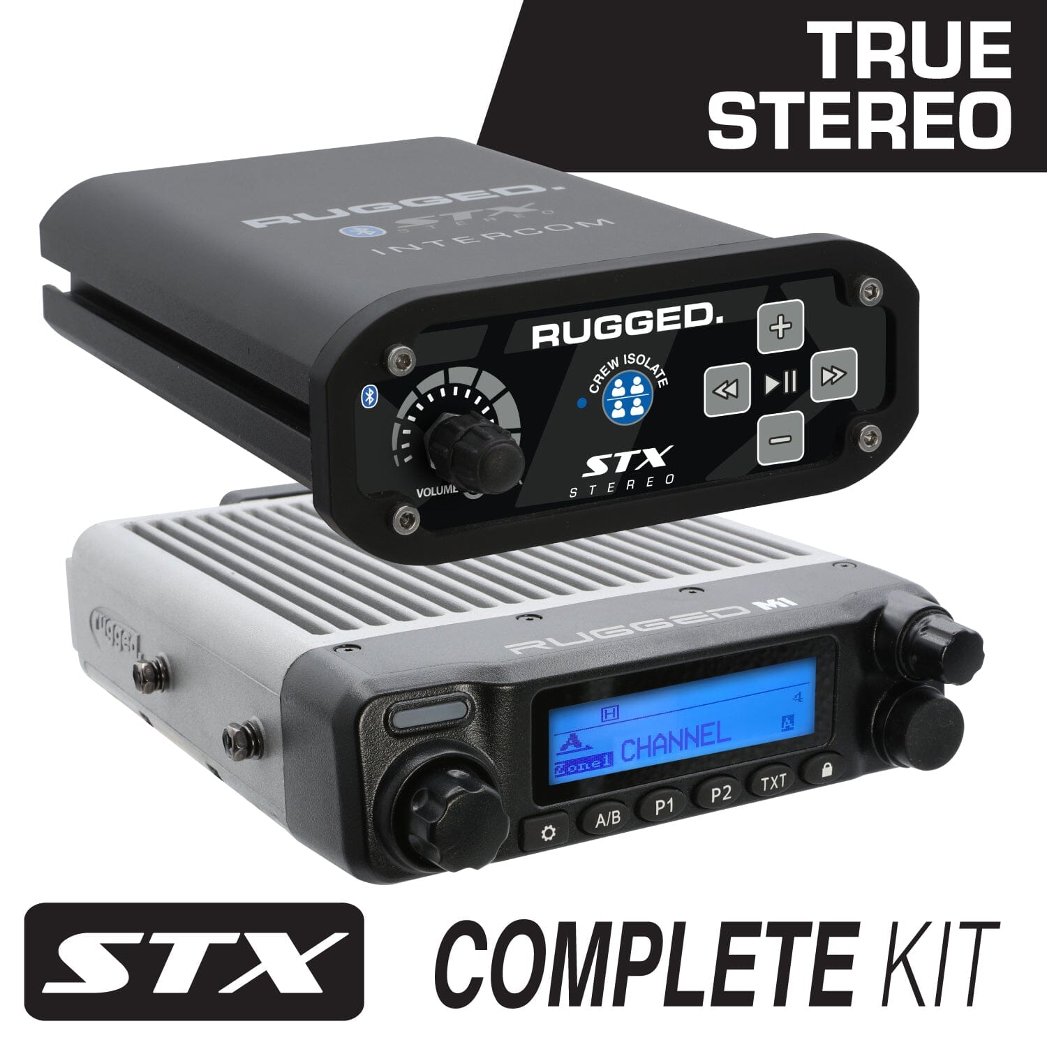 Rugged Radios STX STEREO Complete Master Communication Kit with Interc ...