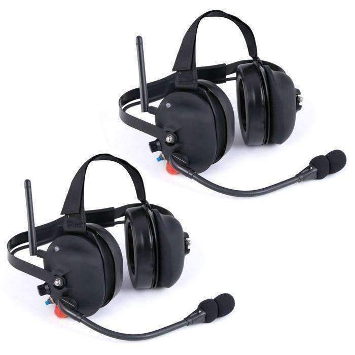 Rugged Radios Wireless Double Talk Dual Headset Intercom System ...