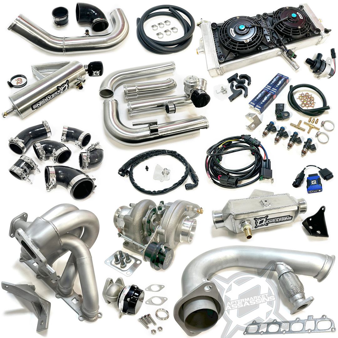 Aftermarket Assassins 4 Cylinder Complete Turbo Kit 350-515hp |2022 ...